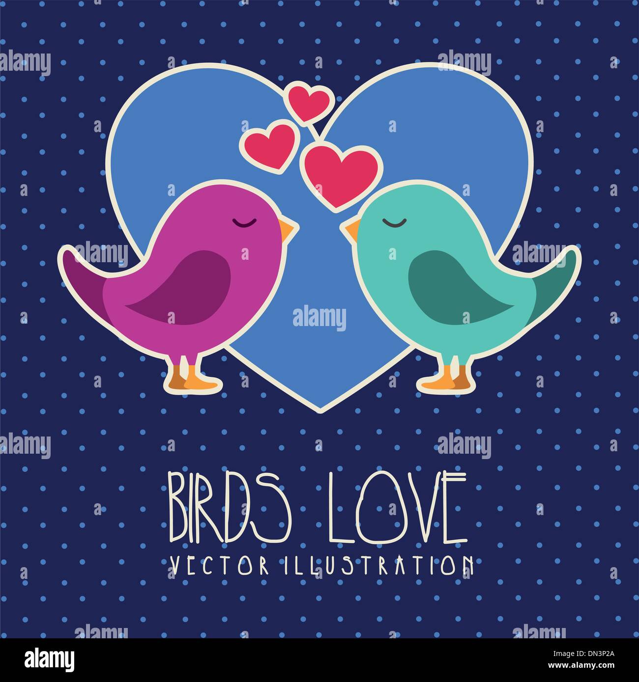 Love hearts and cute birds hi-res stock photography and images - Alamy