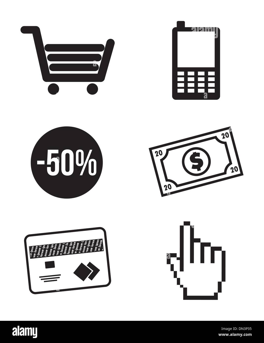 Buying icons Cut Out Stock Images & Pictures - Alamy