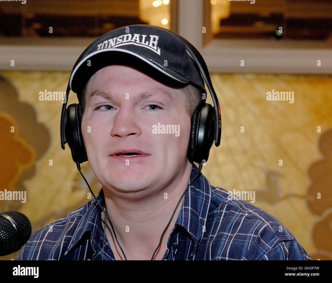 Sep 15, 2006; Las Vegas, NV, USA; Boxer Ricky Hatton visits the press ...