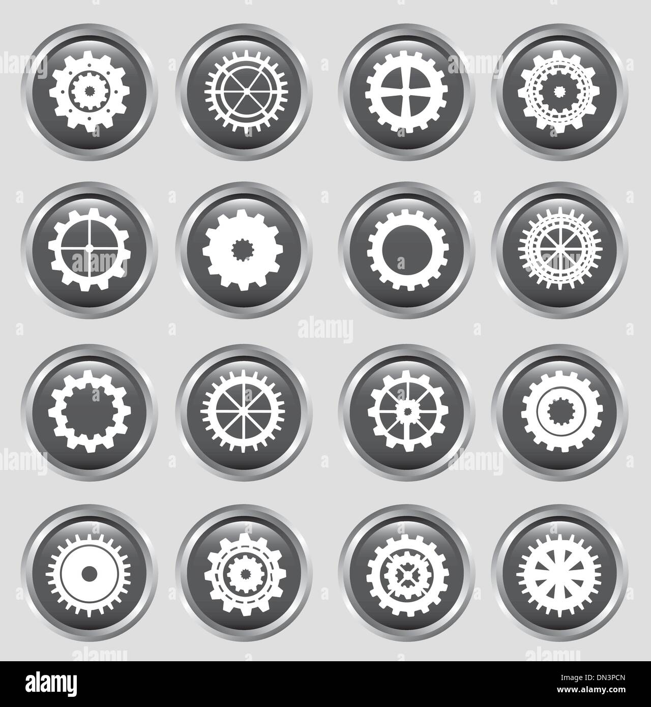 Small and big cog wheel Stock Vector Images - Alamy