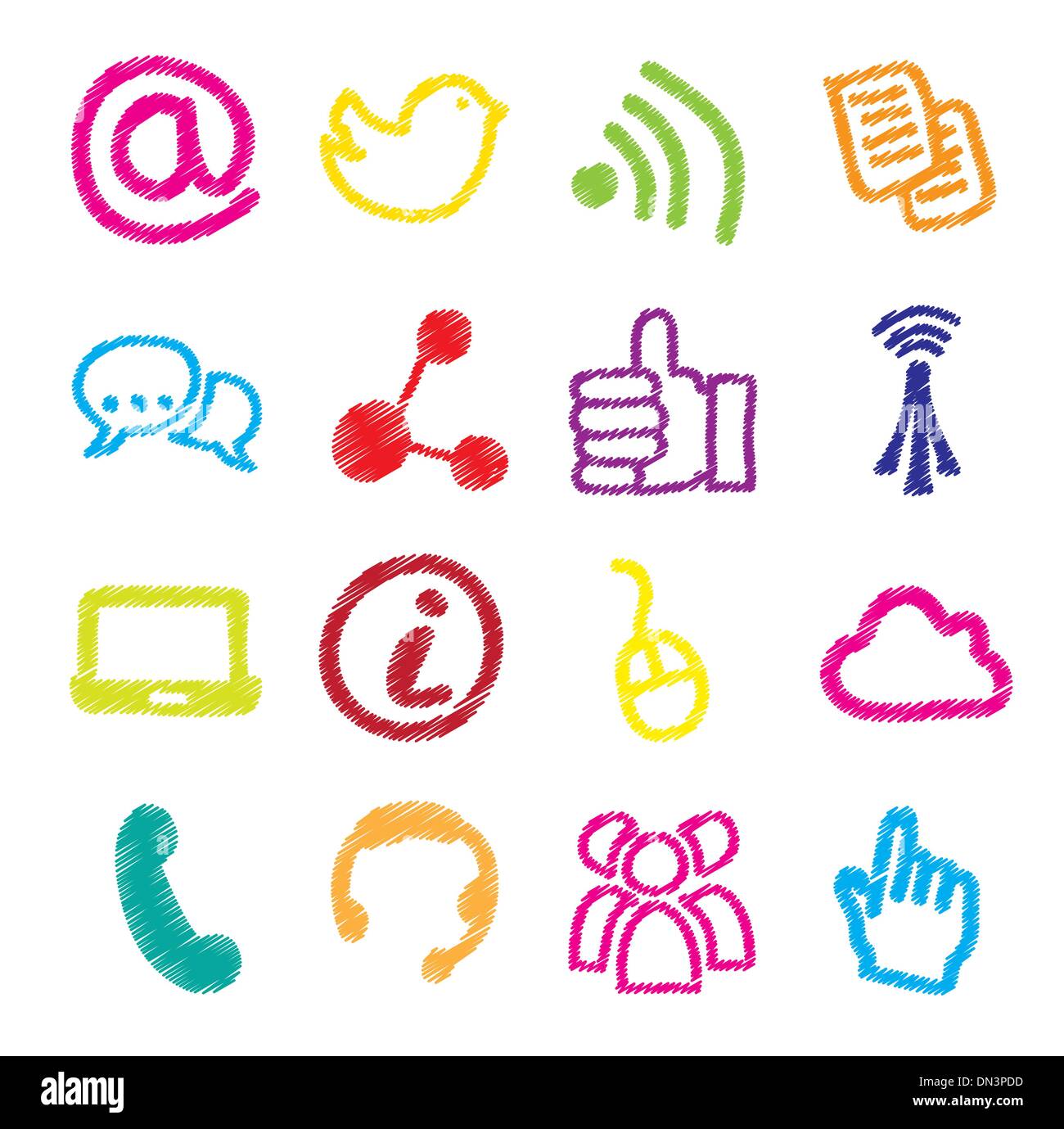 Hand symbols for communication Cut Out Stock Images & Pictures - Alamy