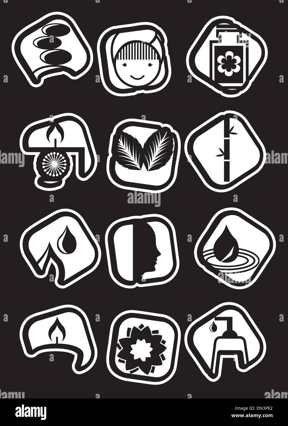 Spa water well Stock Vector Images - Alamy