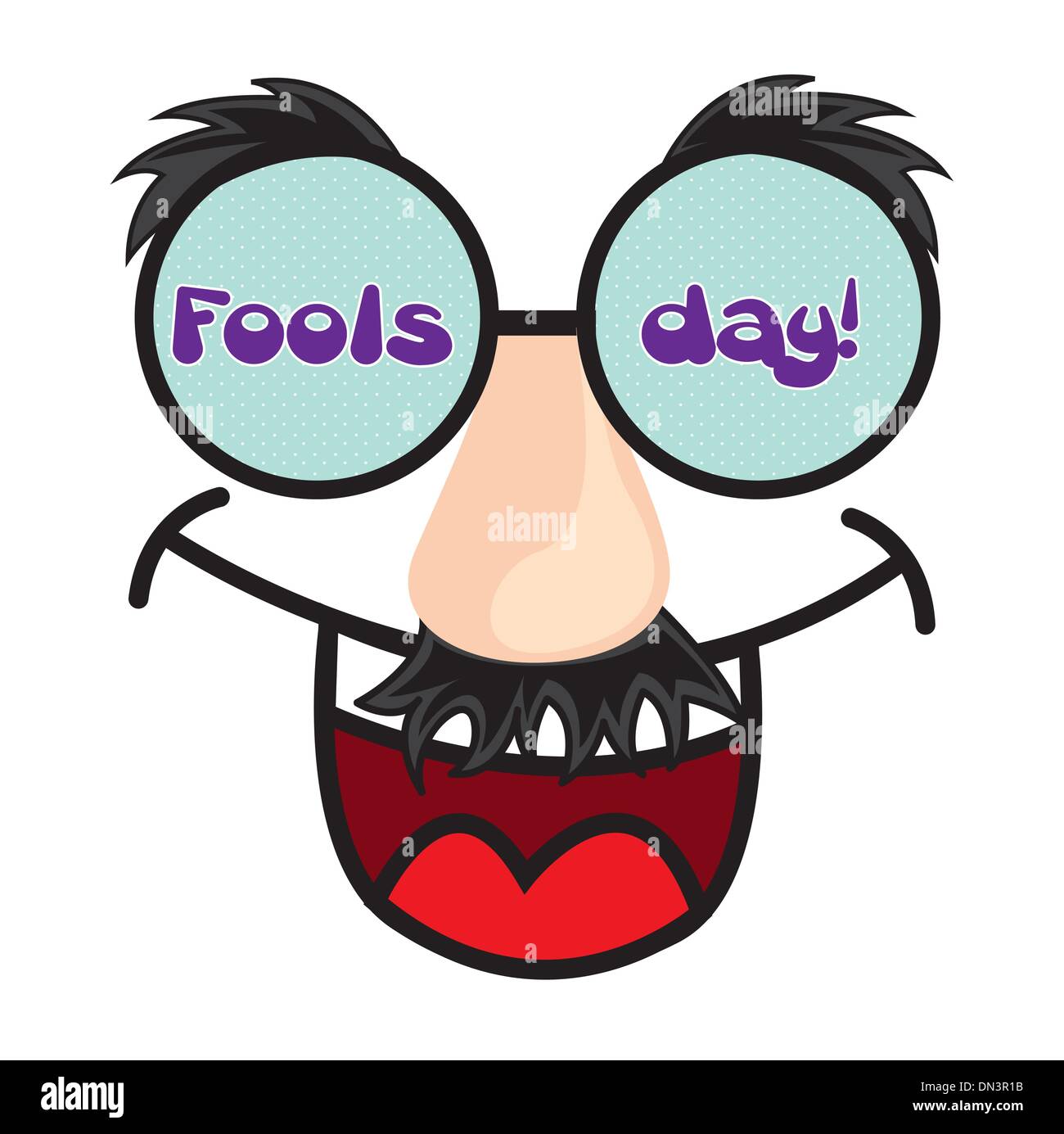 April fools day cartoon face hi-res stock photography and images - Alamy