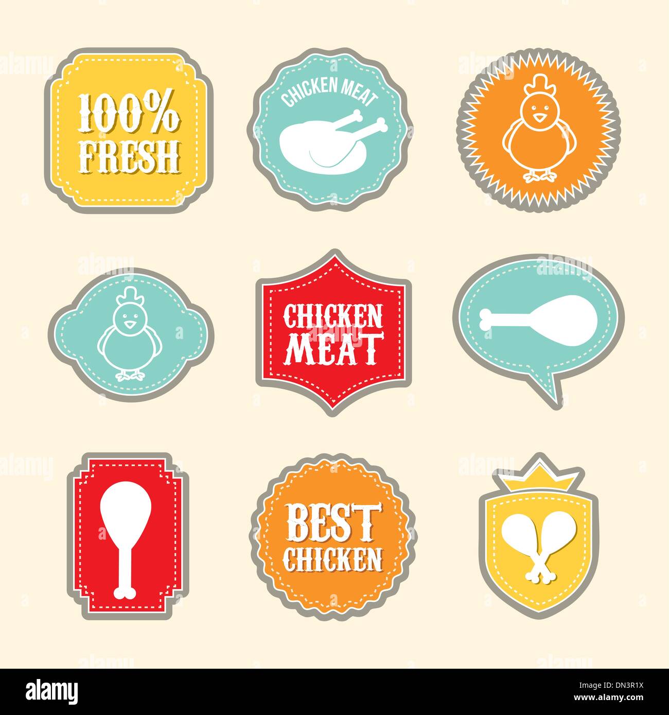 Organic chicken meat label hi-res stock photography and images - Alamy