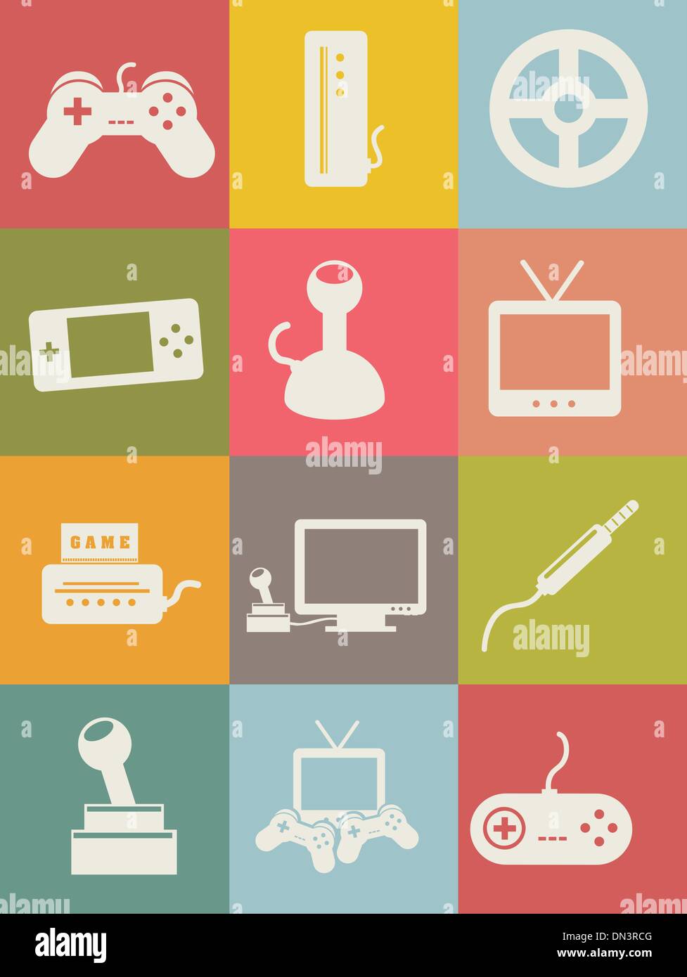 Vintage video game console Stock Vector Images - Alamy