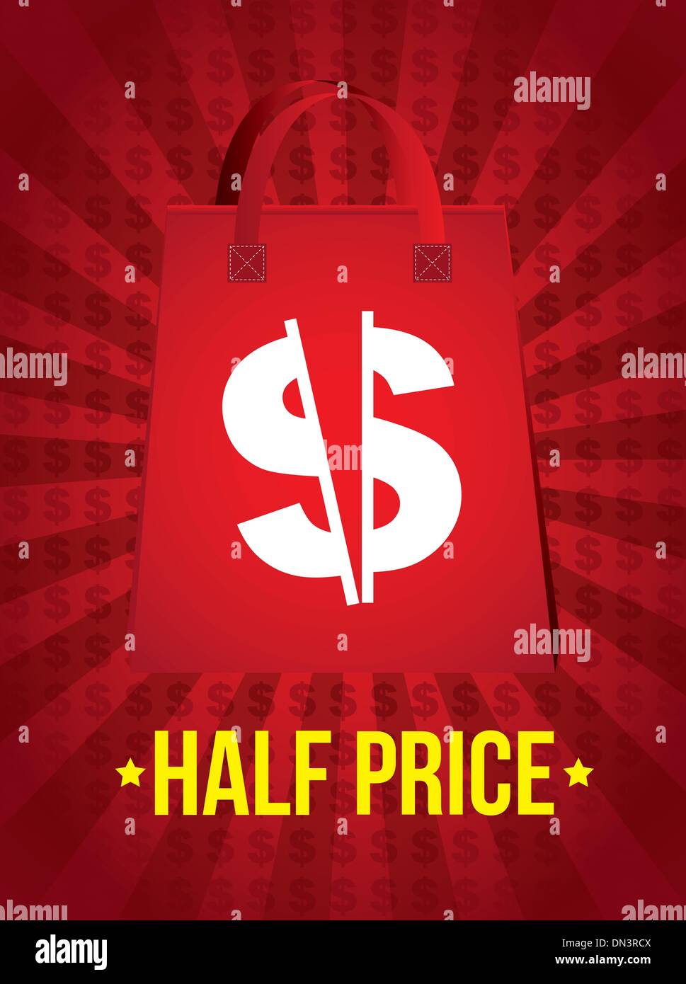 Half price tag Stock Vector Images - Alamy