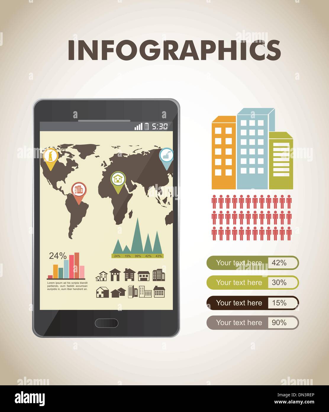 Increasing infographics Stock Vector Images - Alamy
