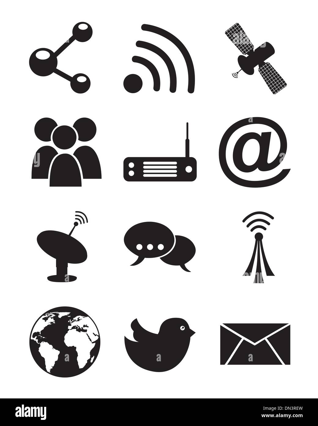 Email subscription communication icon Cut Out Stock Images & Pictures ...