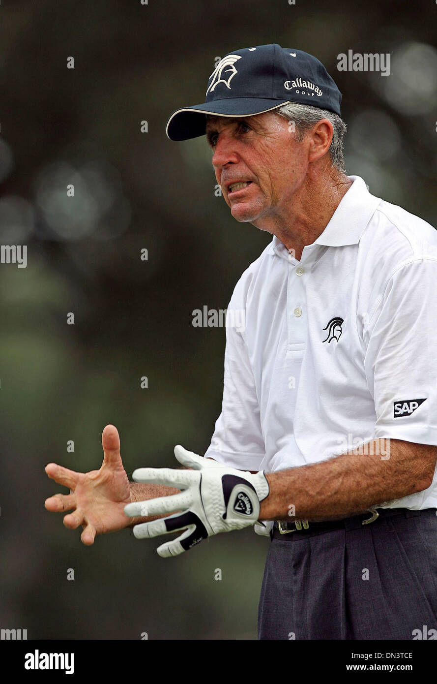 Oct 18, 2006; San Antonio, TX, USA; GARY PLAYER emphasizes a point ...