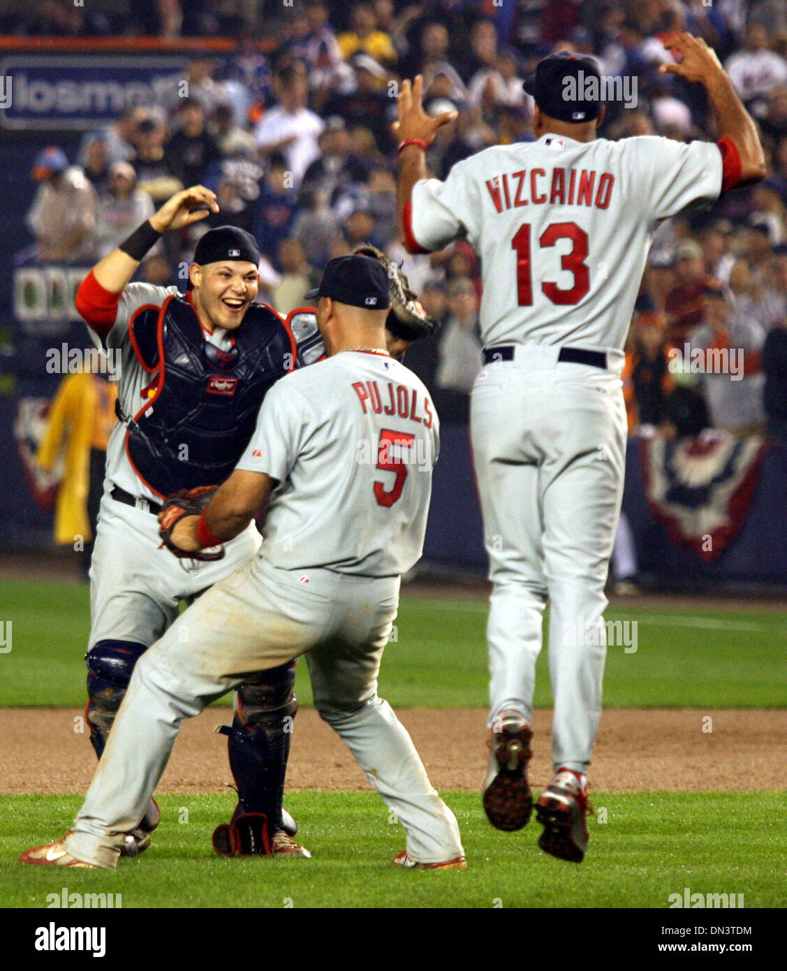 Oct 19, 2006; New York, NY, USA; MLB: Cardinal YADIER MOLINA ...