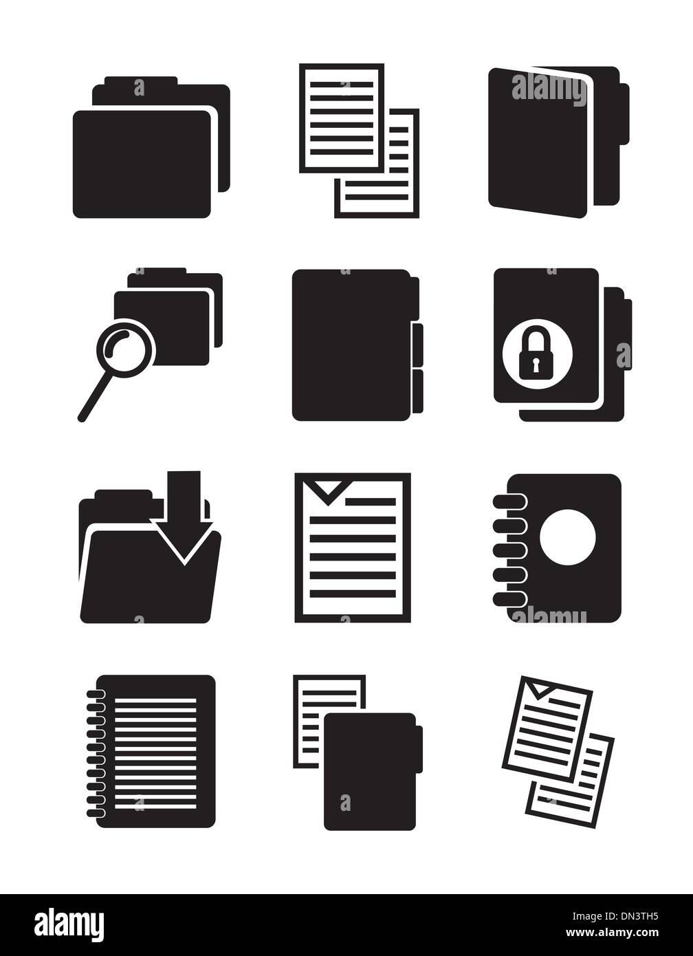 Files icons Cut Out Stock Images & Pictures - Alamy