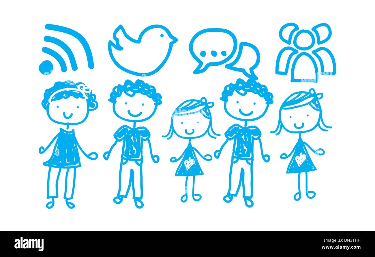 Communication children Stock Vector Images - Alamy