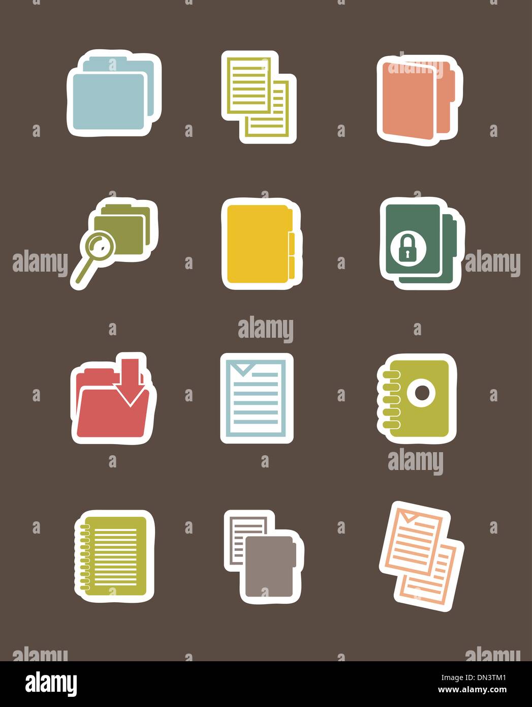 Brown files Stock Vector Images - Alamy