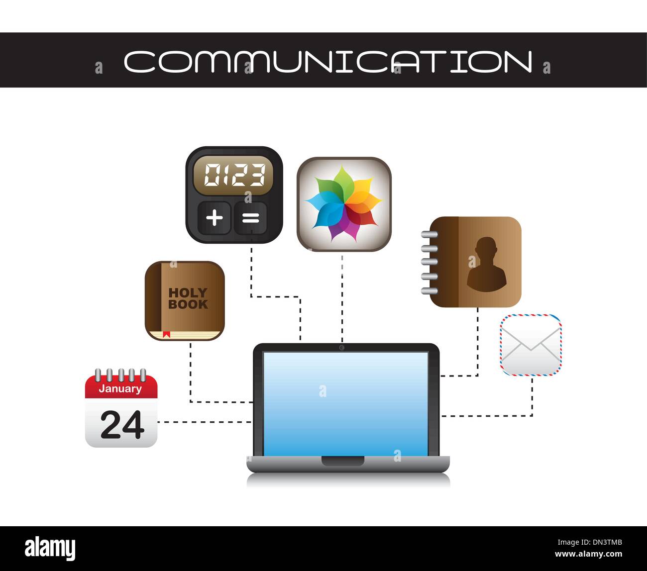 Editable clock icons Cut Out Stock Images & Pictures - Alamy
