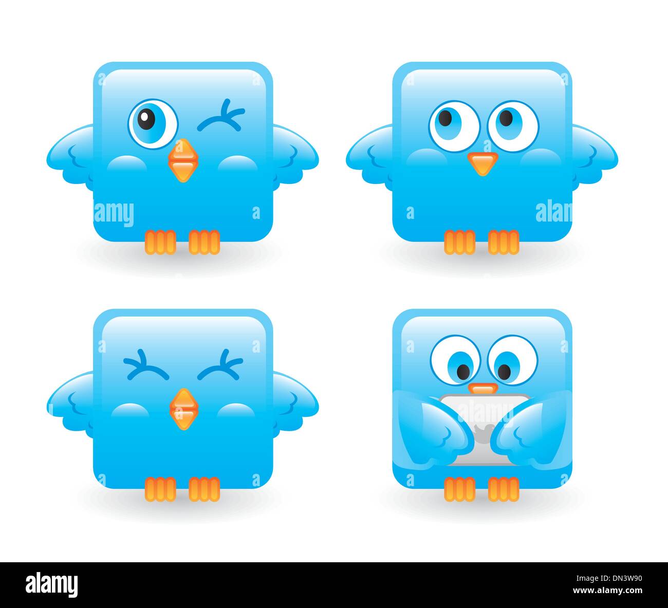 Square bird image Cut Out Stock Images & Pictures - Alamy