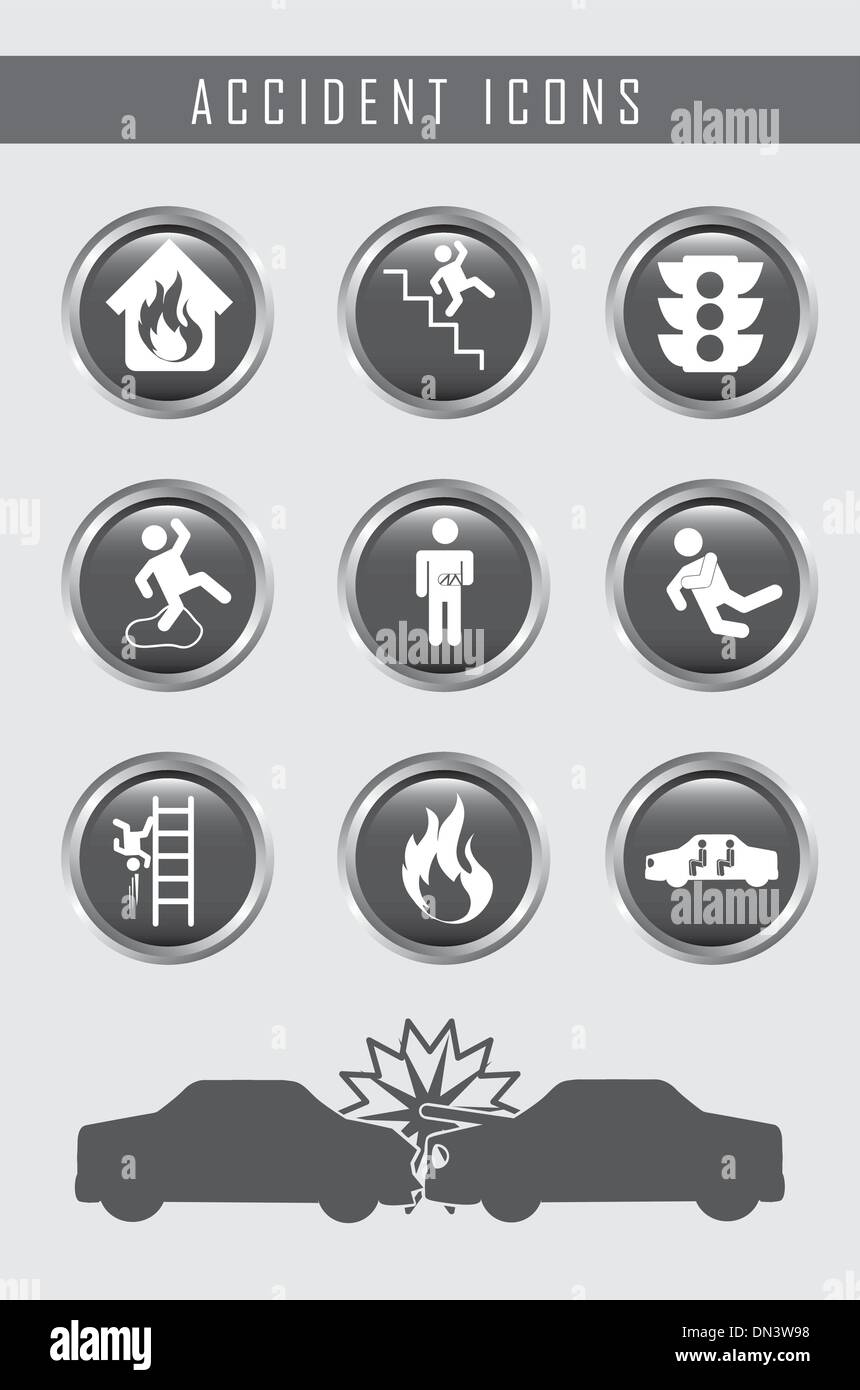 Icons accident hi-res stock photography and images - Alamy
