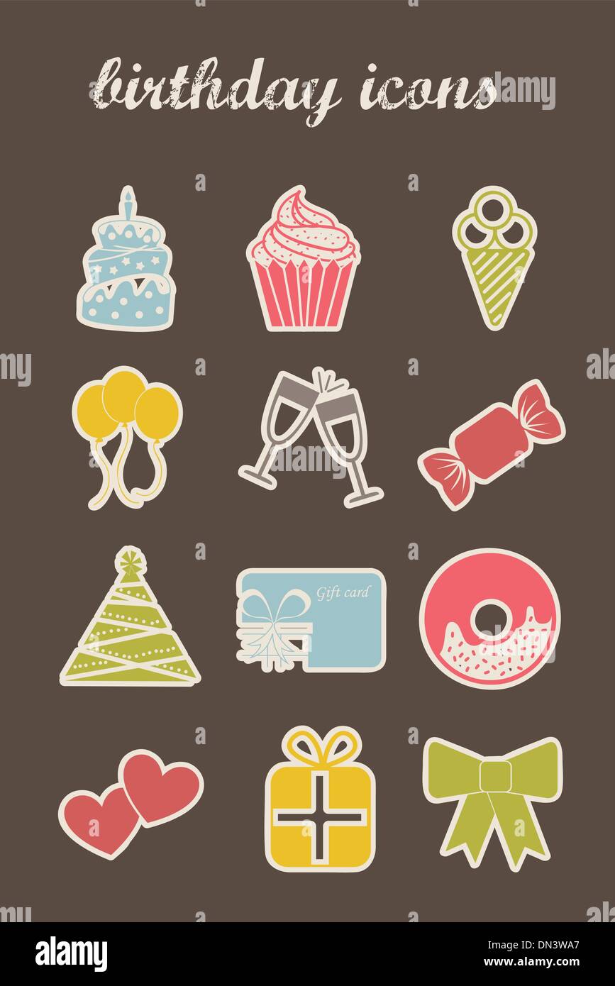 Birthday for stickers hi-res stock photography and images - Alamy