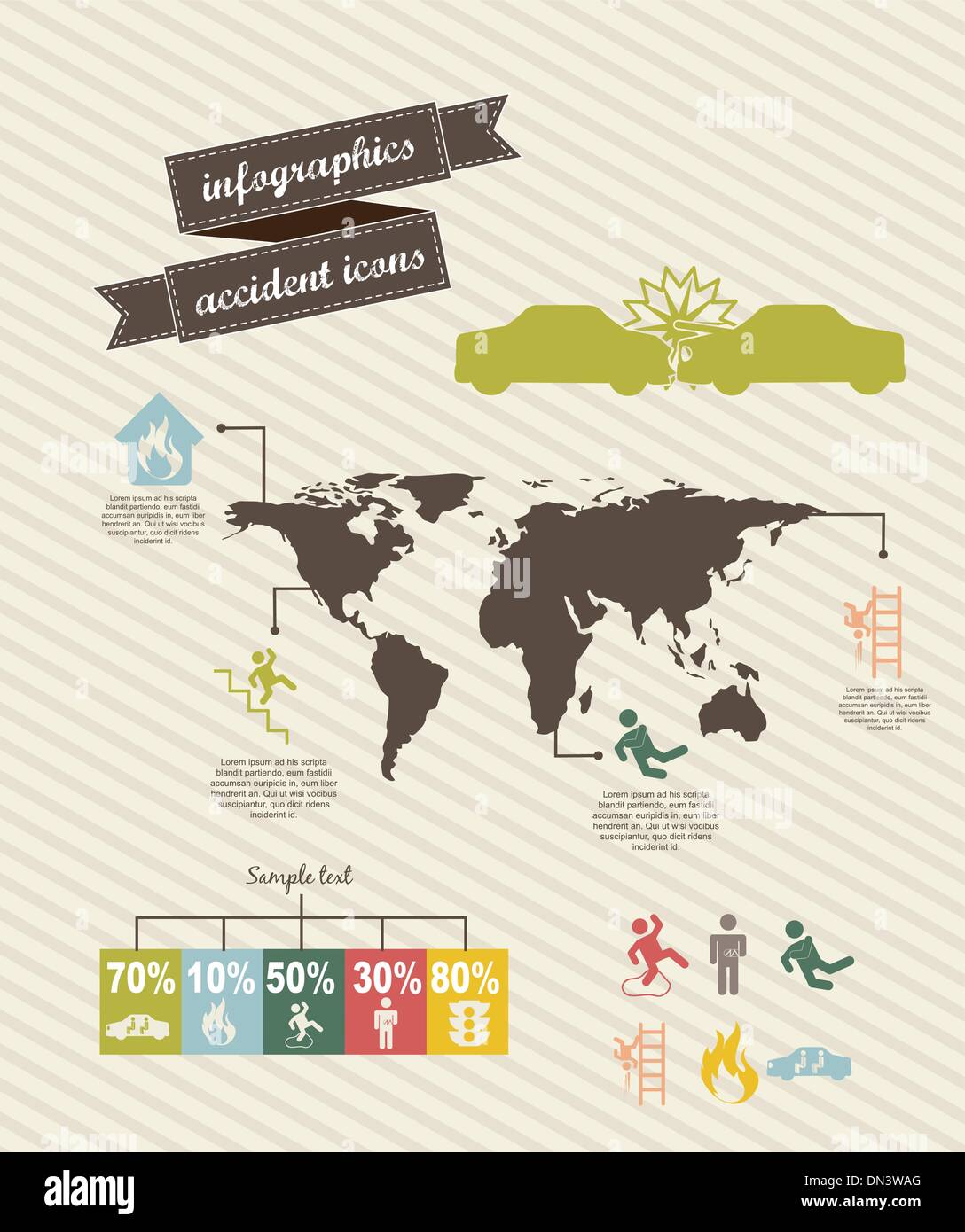 Vintage car accident Stock Vector Images - Alamy