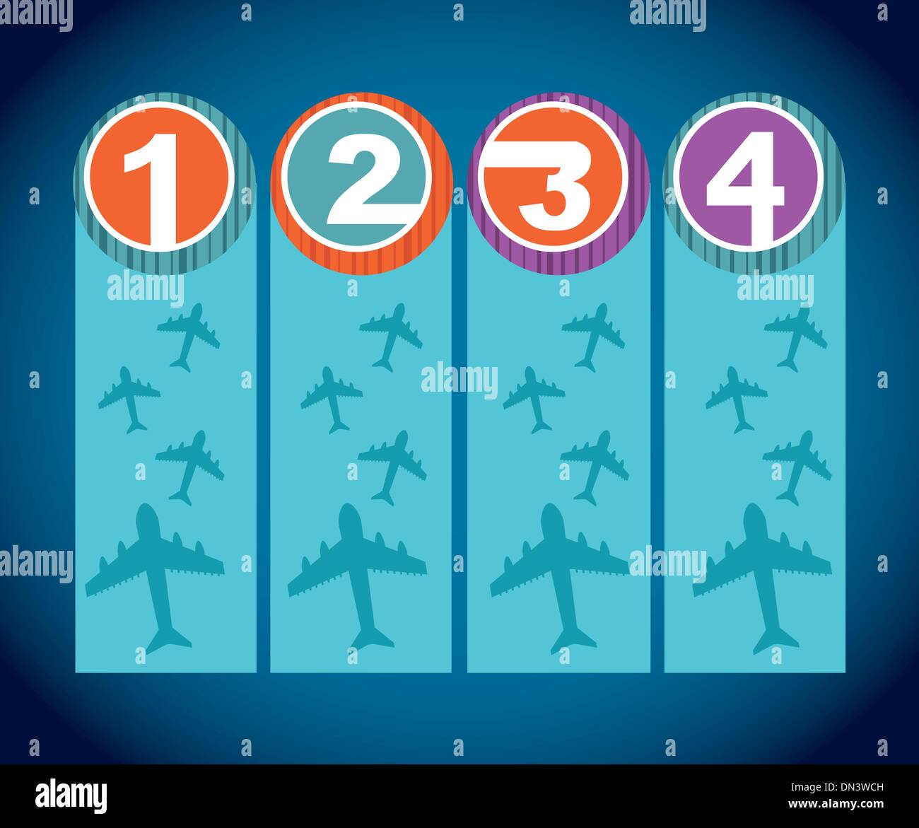 travel numbers labels Stock Vector Image & Art - Alamy