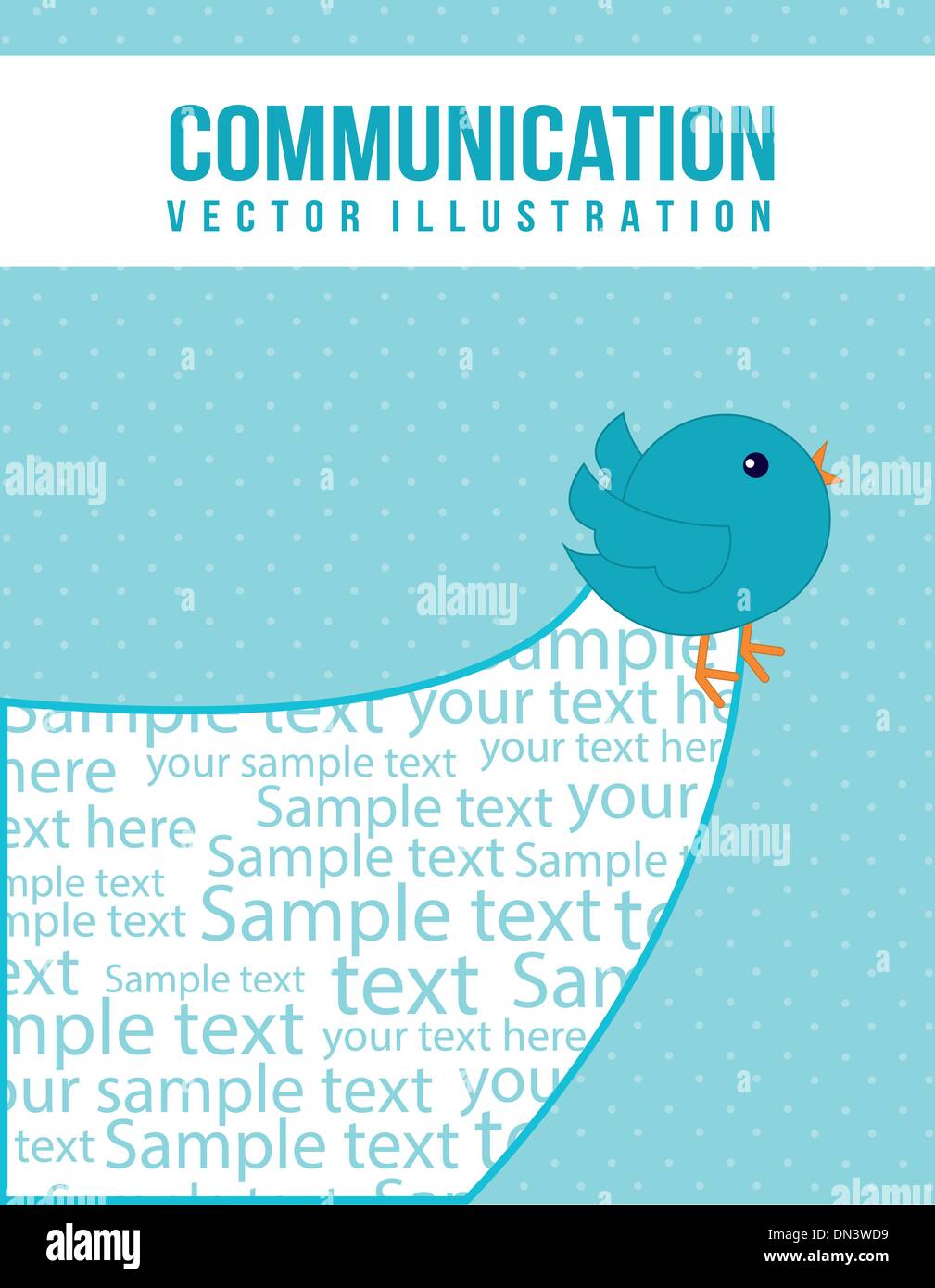 Cartoon tweeting bird bubble hi-res stock photography and images - Alamy