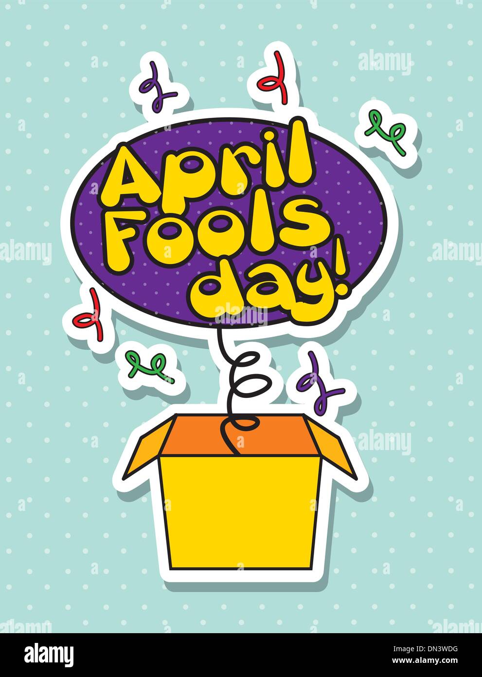 Cartoon fool day surprise box hi-res stock photography and images - Alamy