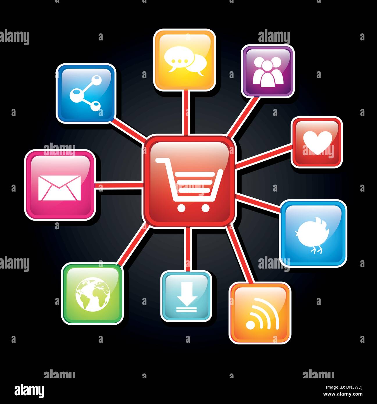 App store icon black Stock Vector Images - Alamy