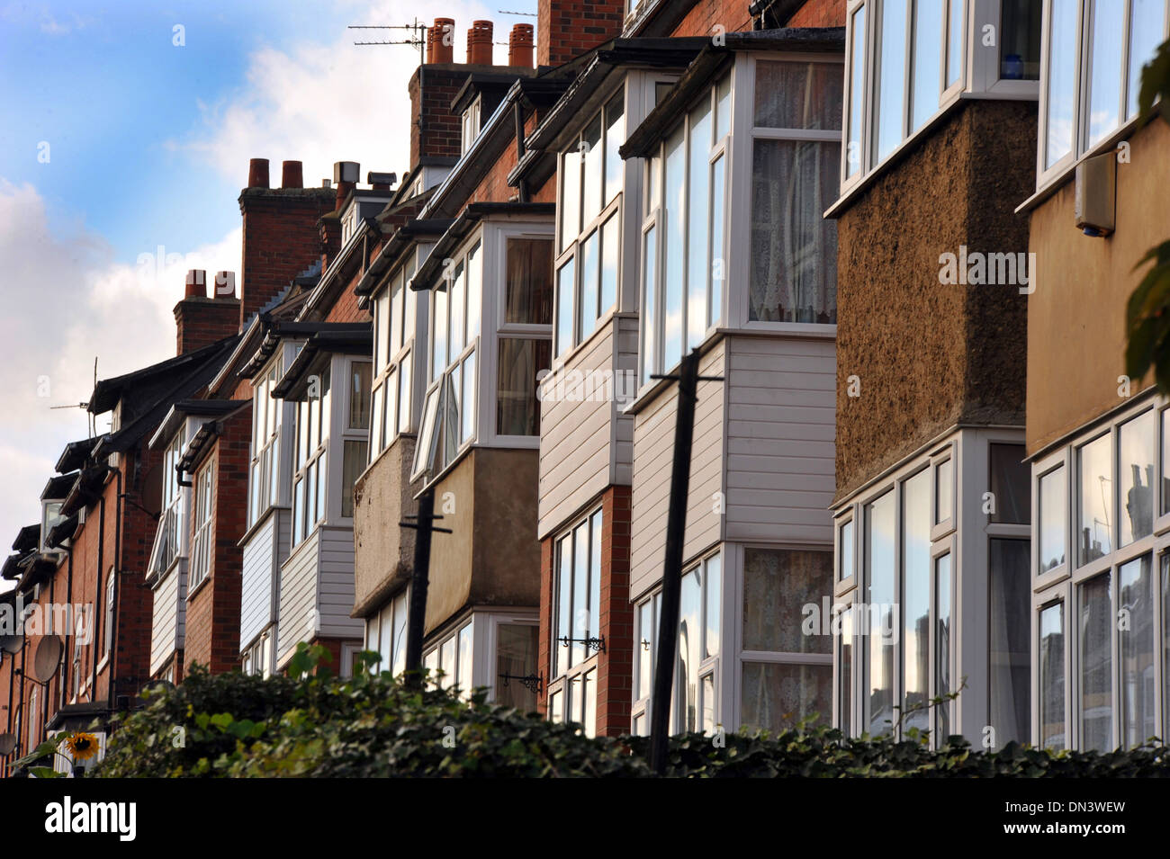 Row of 1930s houses, Chapeltown, Leeds Stock Photo - Alamy