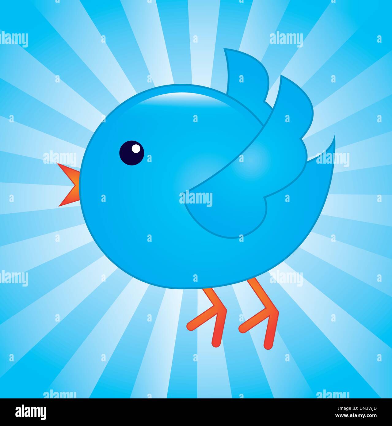 Cartoon tweeting bird bubble hi-res stock photography and images - Alamy