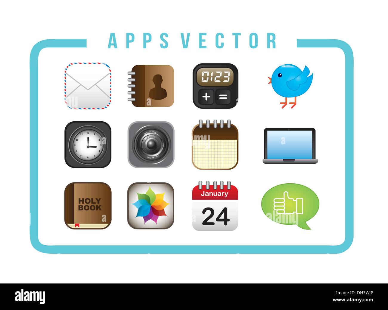 Mobile apps vector vectors hi-res stock photography and images - Alamy