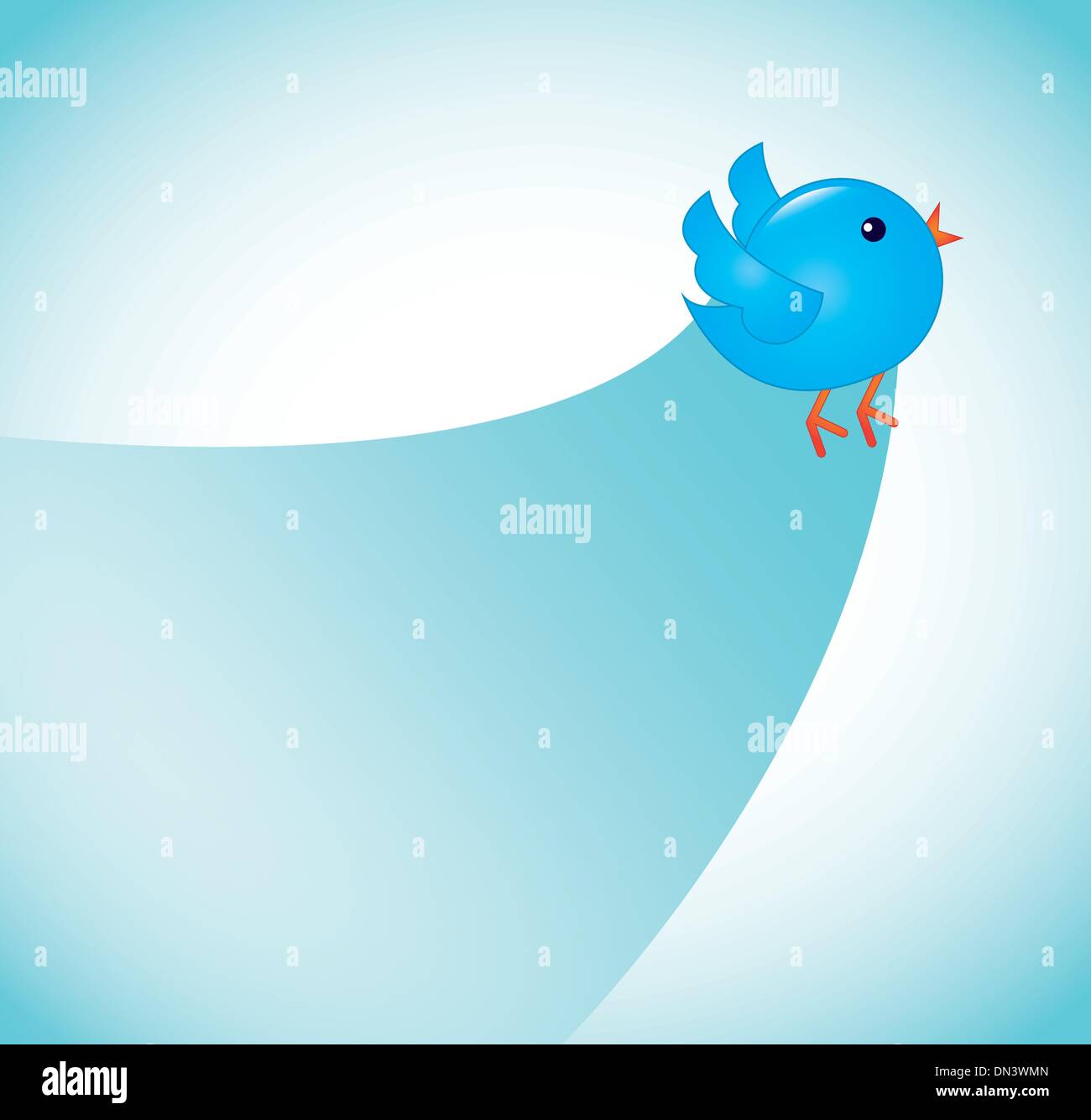 Cartoon tweeting bird bubble hi-res stock photography and images - Alamy