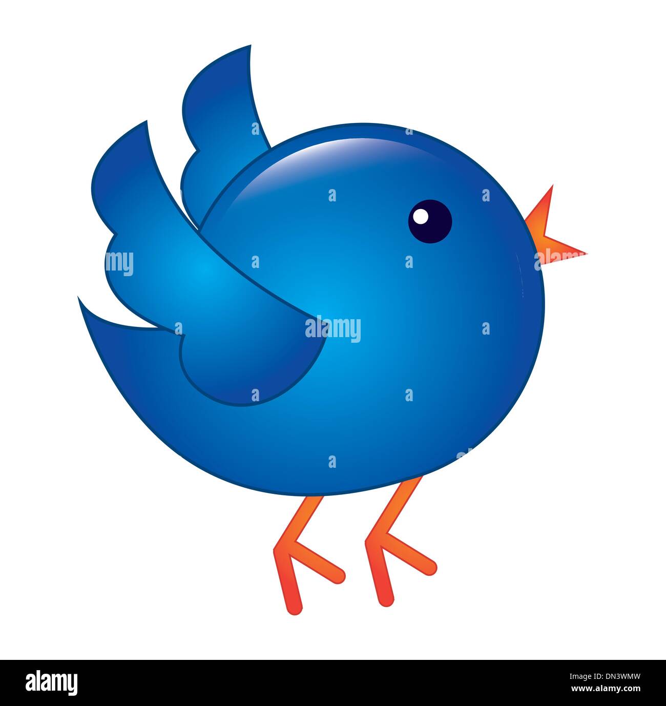Cartoon tweeting bird bubble hi-res stock photography and images - Alamy