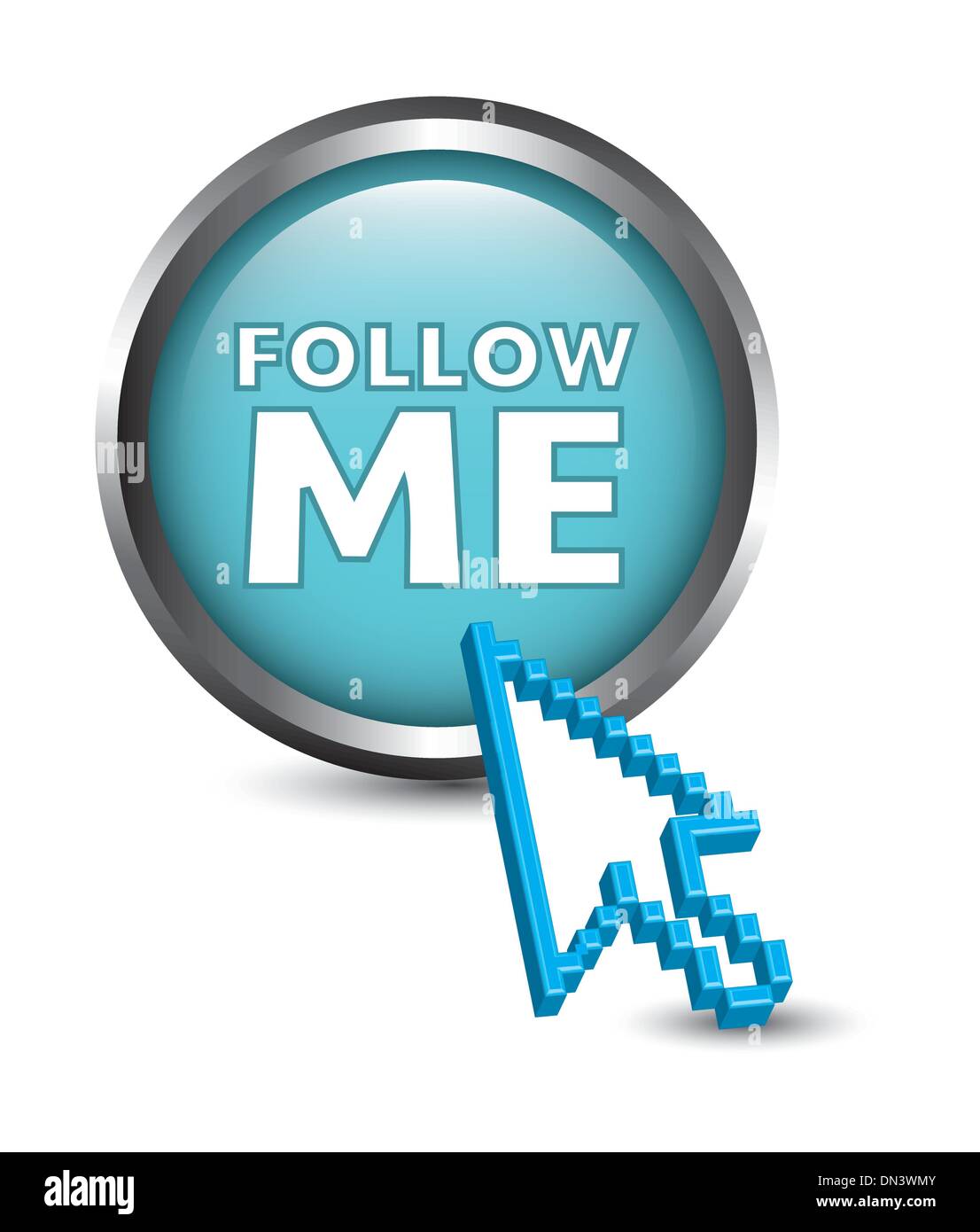 Follow me Stock Vector Images - Alamy