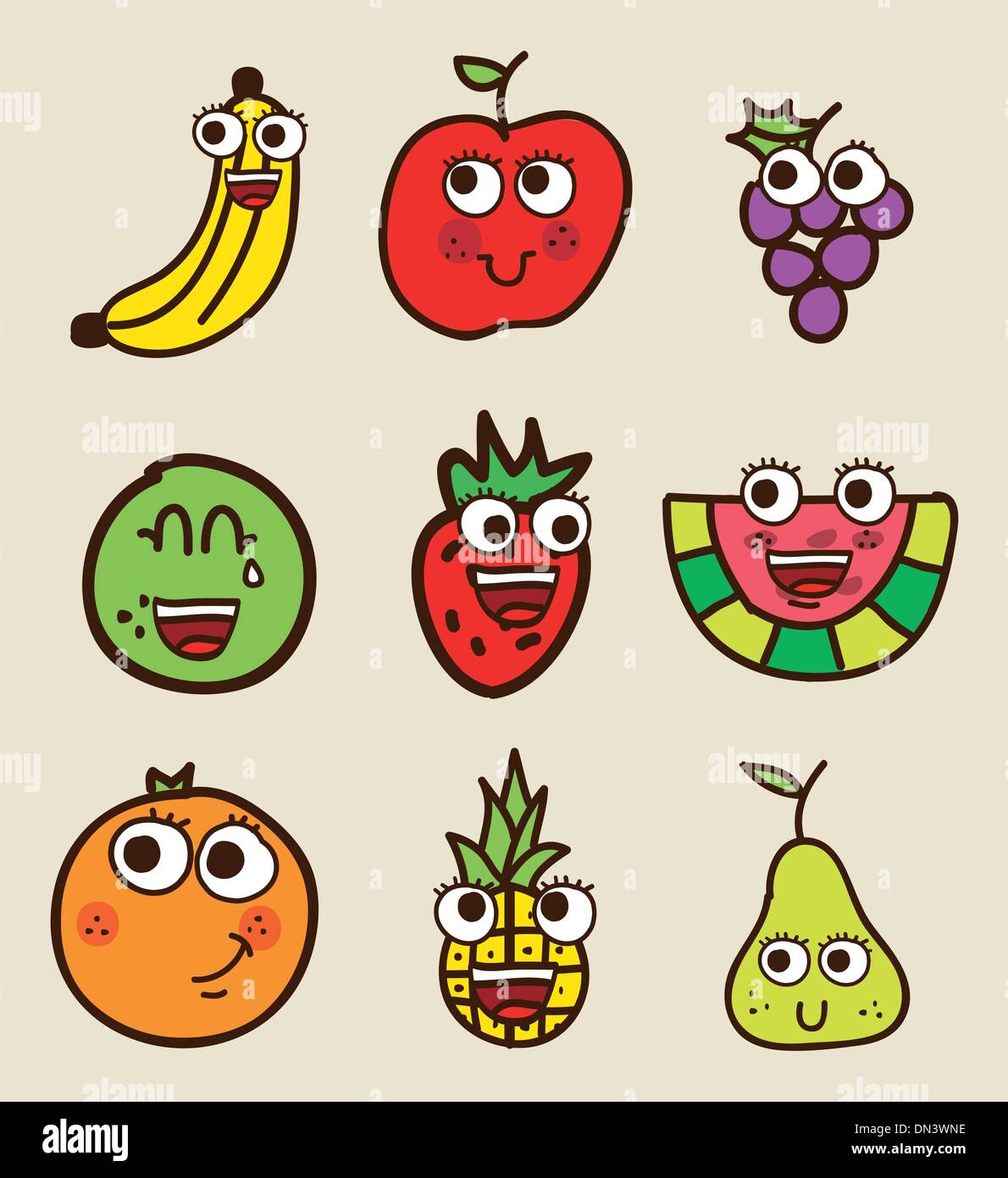Animated fruits hi-res stock photography and images - Alamy