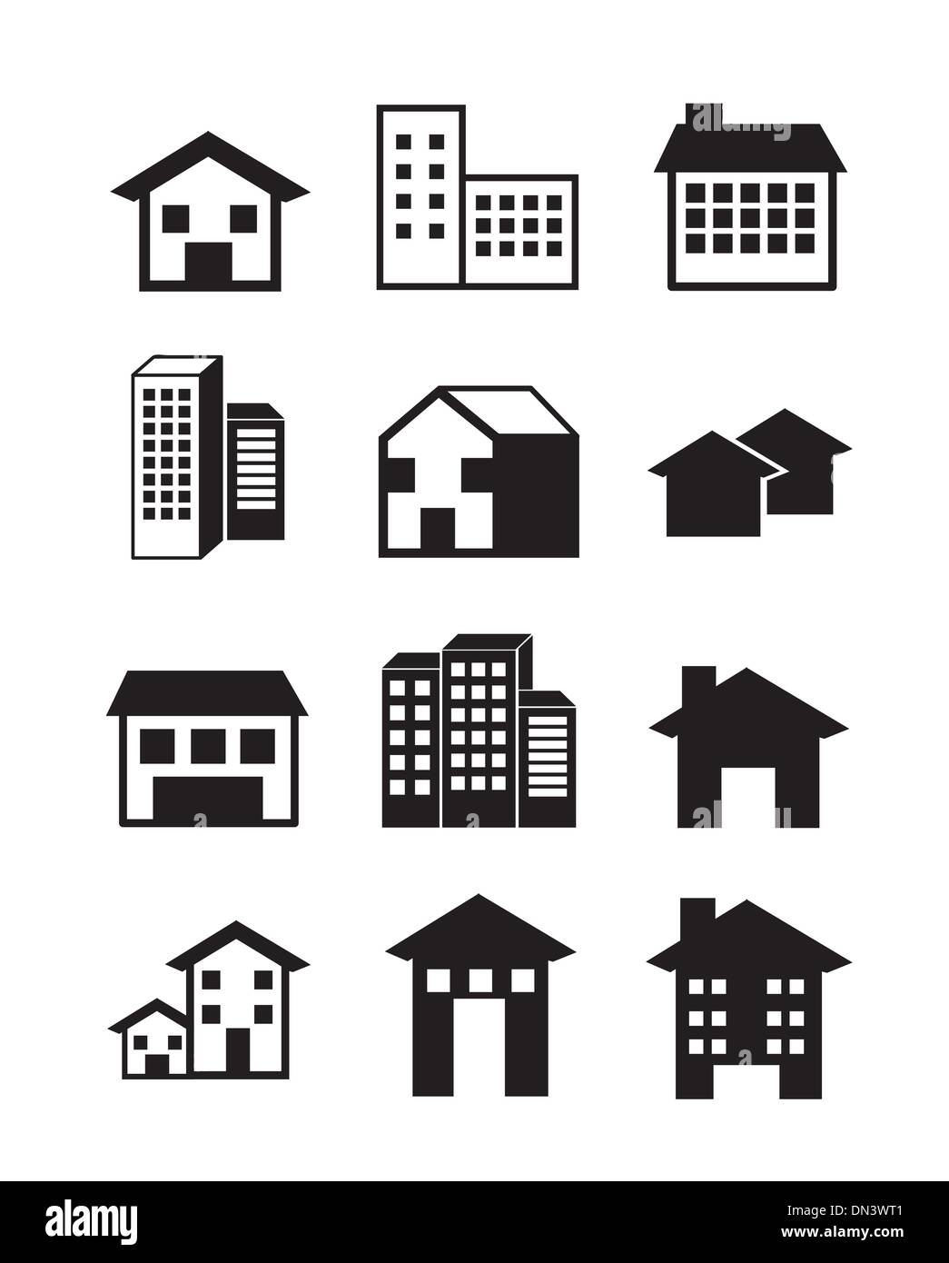 Various houses Stock Vector Images - Alamy