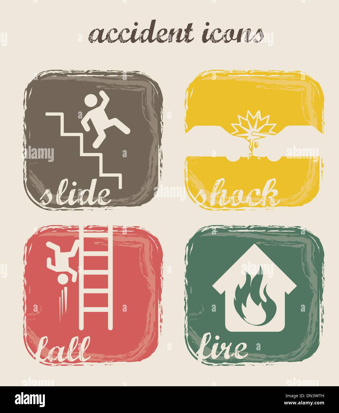 Vintage car accident Stock Vector Images - Alamy