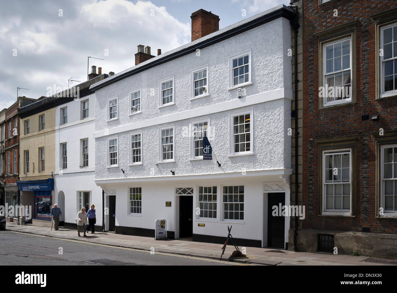 The newly-painted Crown Centre in Devizes UK Stock Photo - Alamy