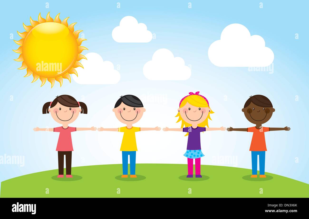 Children sun play Stock Vector Images - Alamy