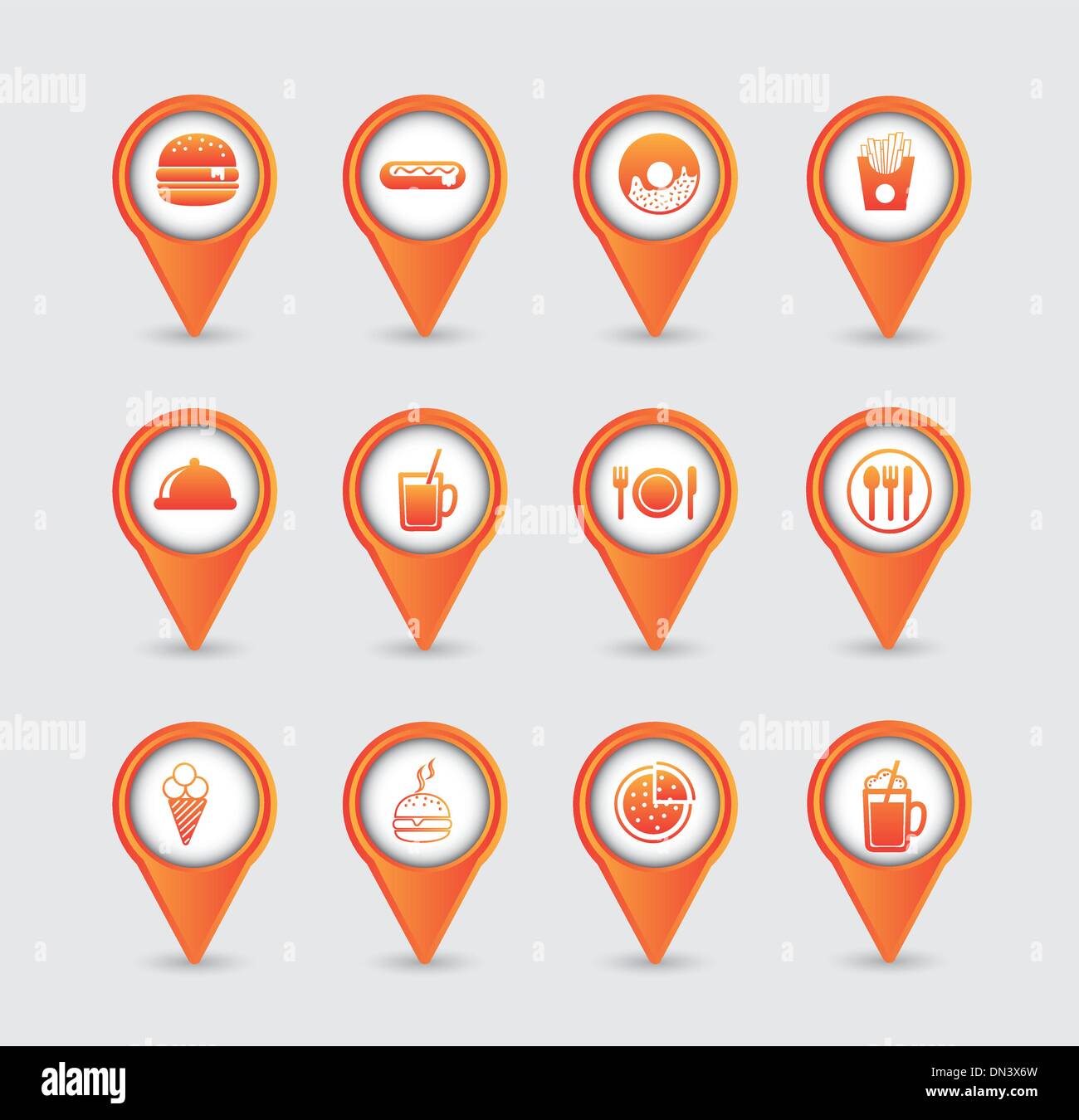 fast food icons Stock Vector Image & Art - Alamy