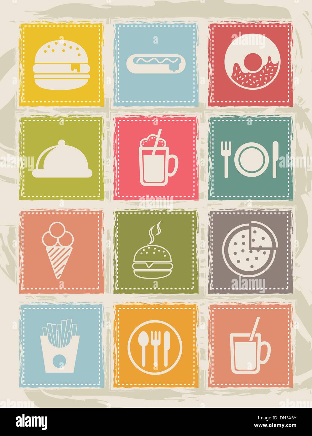 fast food icons Stock Vector Image & Art - Alamy