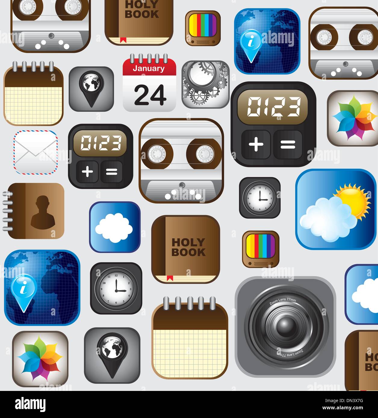 set of app vector icons Stock Vector Image & Art - Alamy