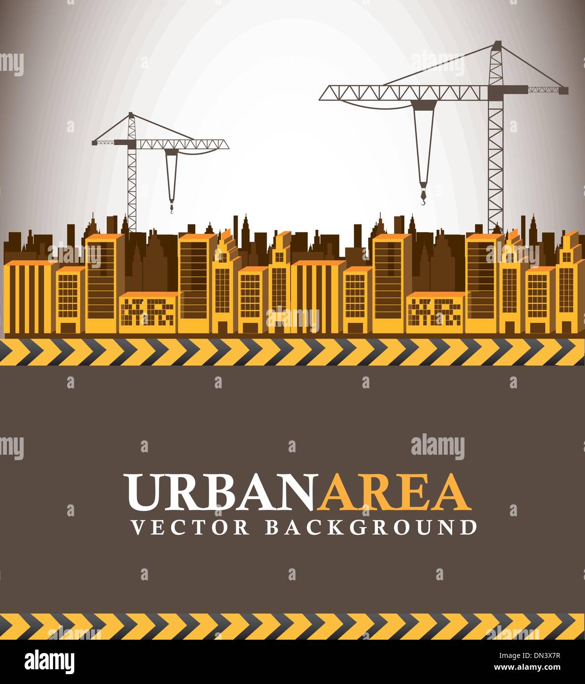 Cranes at construction site Stock Vector Images - Alamy