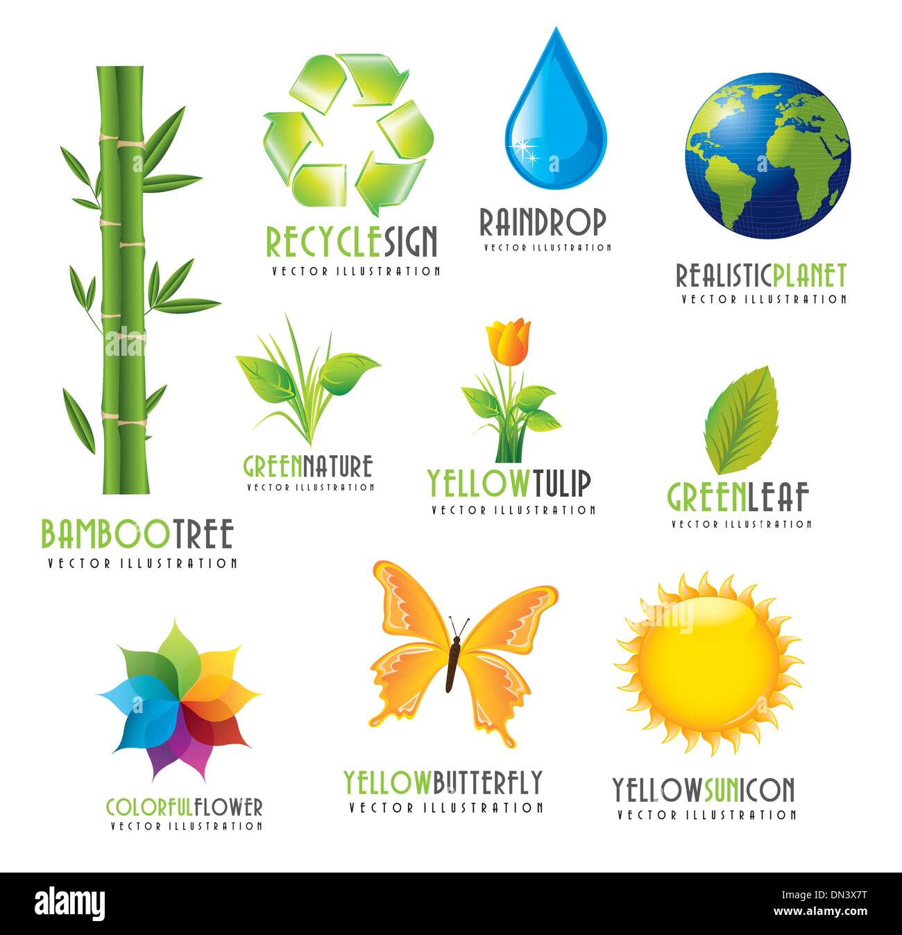 Icons for nature hi-res stock photography and images - Alamy