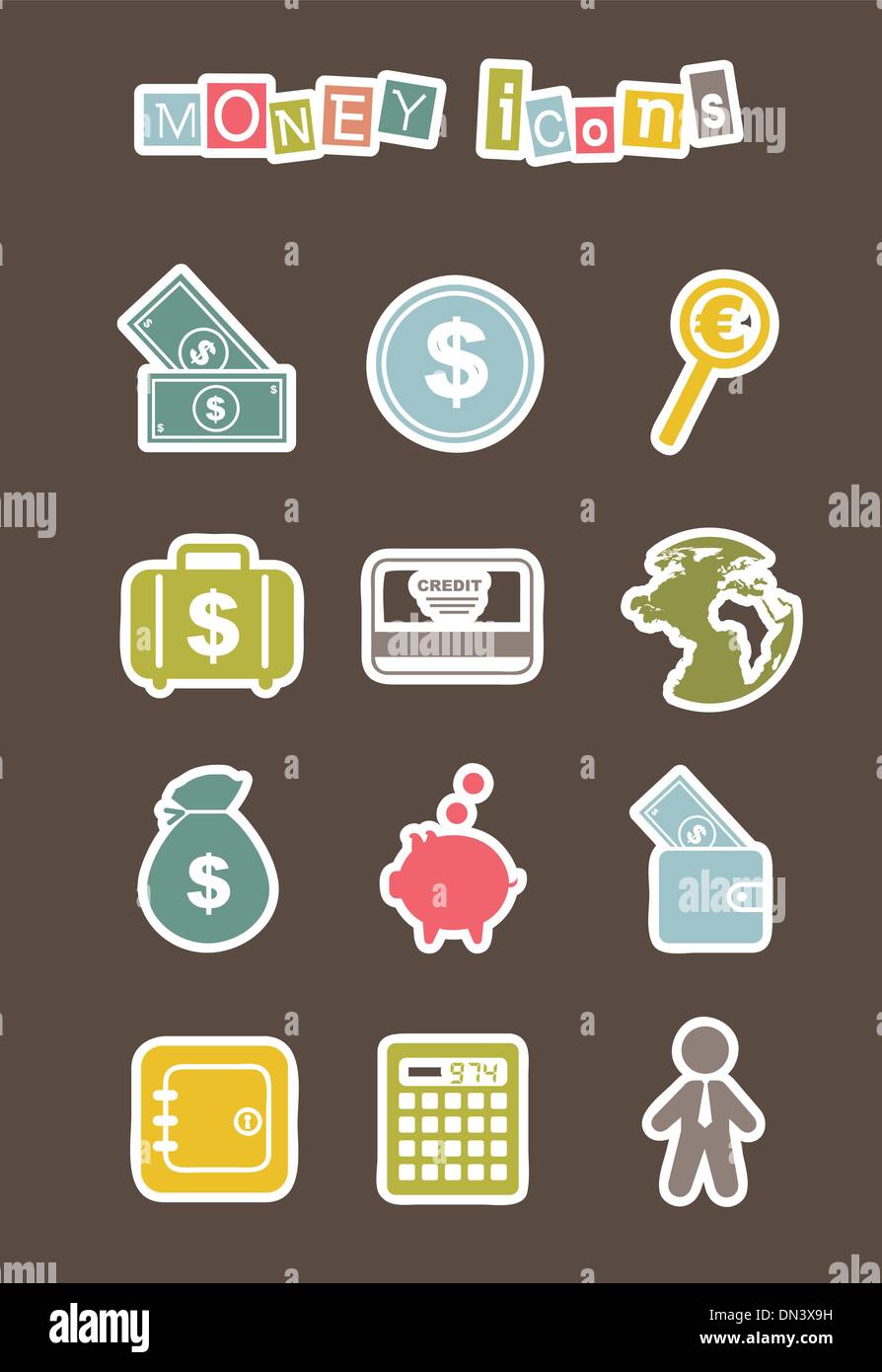Money icons Stock Vector Images - Alamy
