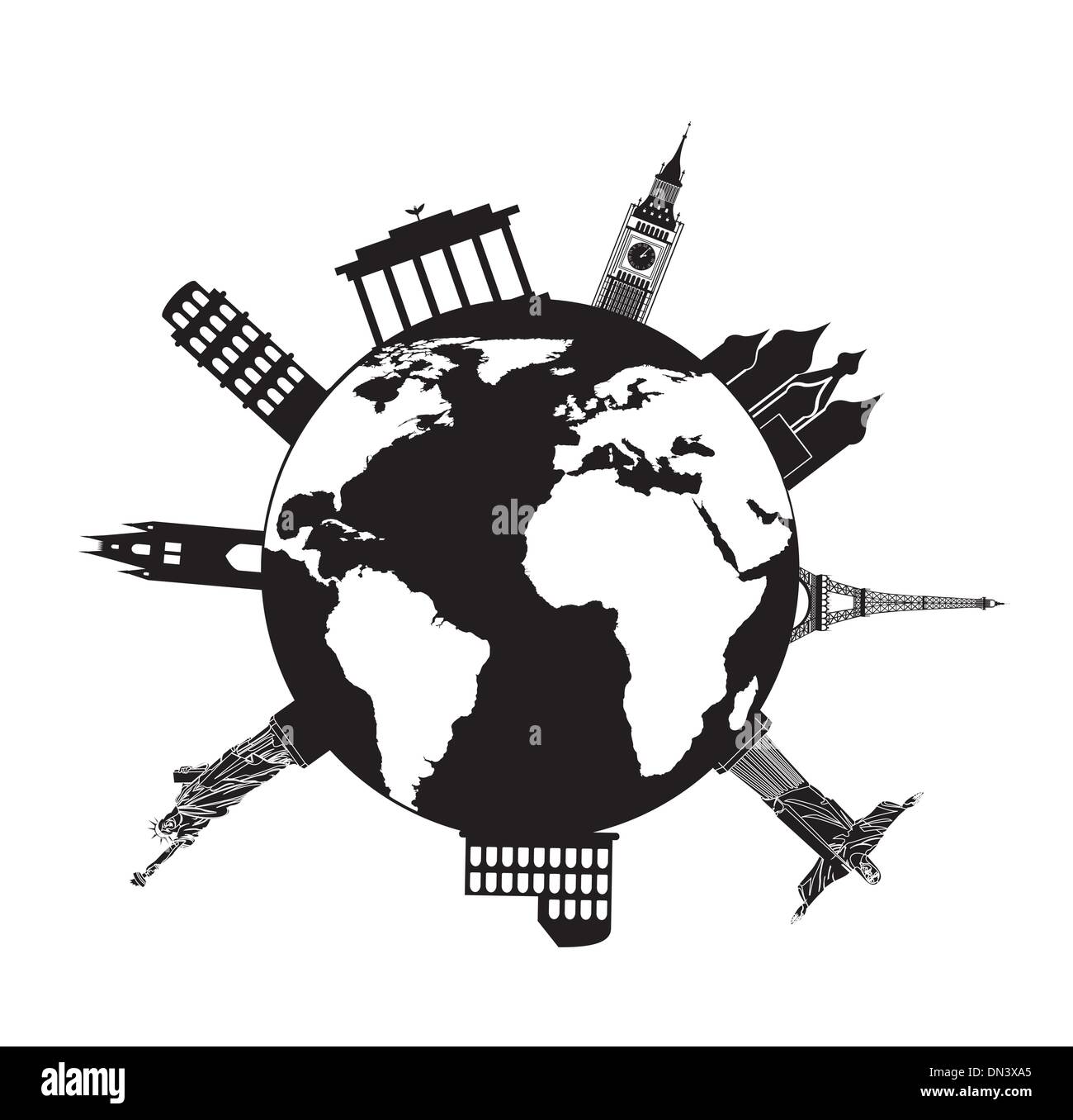 Europe icons collection vector Cut Out Stock Images & Pictures - Alamy