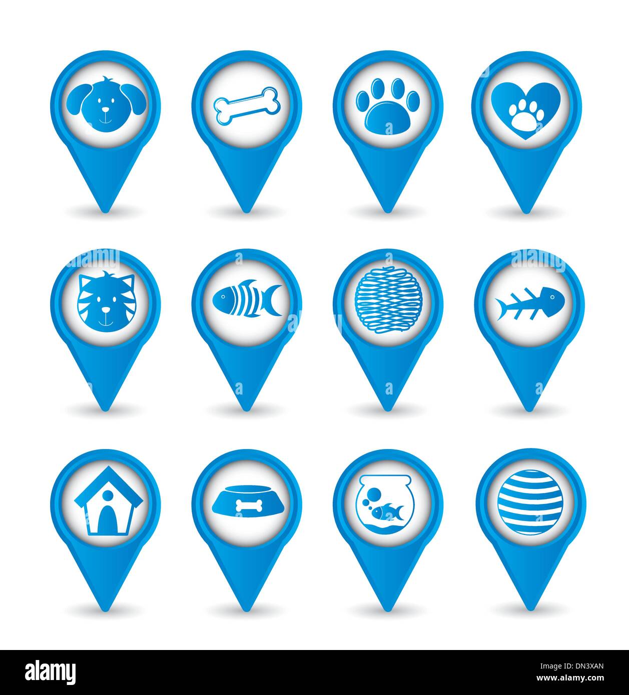 Ball of blue wool Stock Vector Images - Alamy