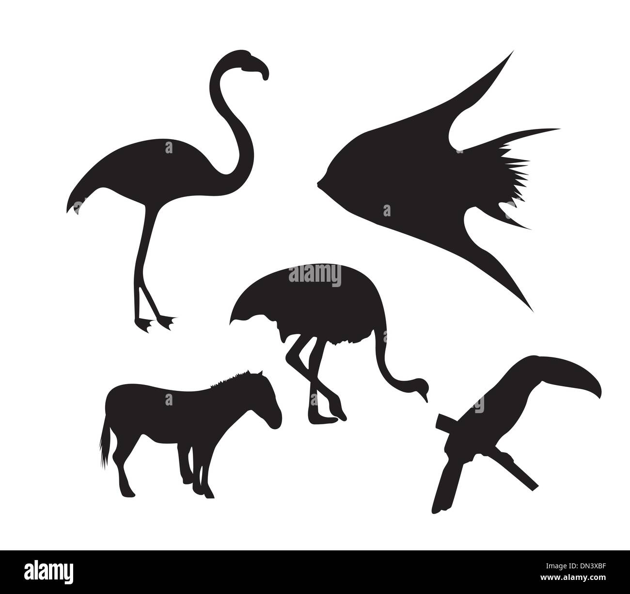 Safari animals vector vectors Cut Out Stock Images & Pictures - Alamy