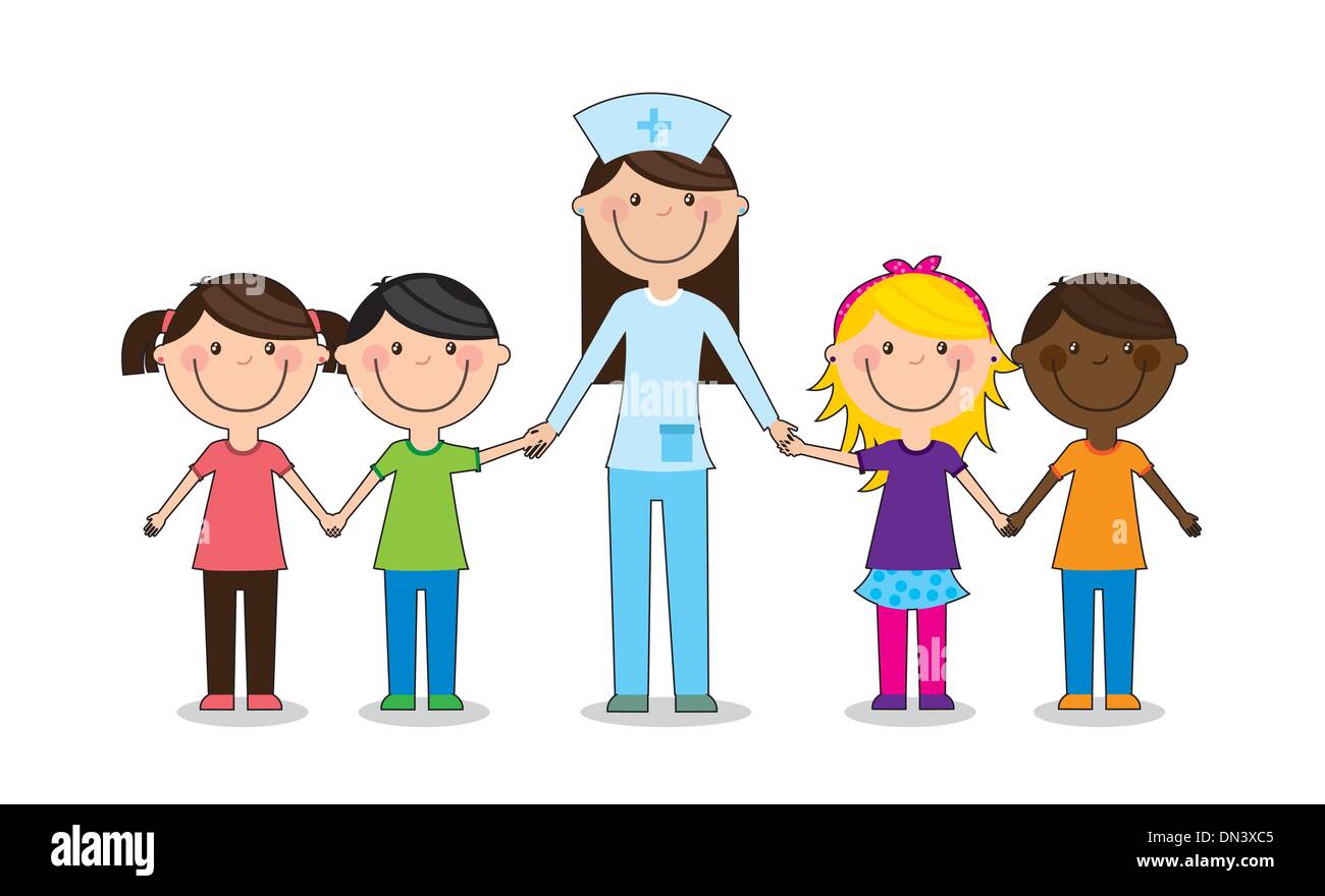 Children nurse Stock Vector Images - Alamy