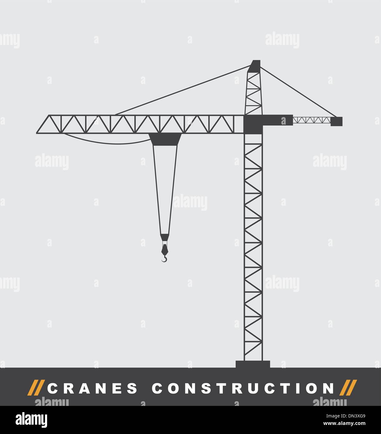 Construction site heavy crane Stock Vector Images - Alamy