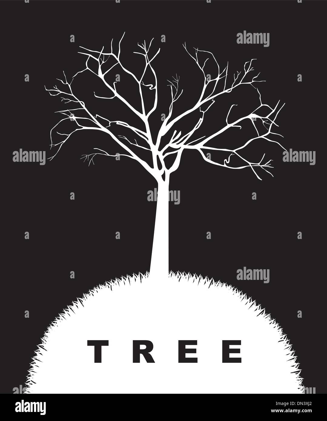 Tree silhouette texture Stock Vector Images - Alamy
