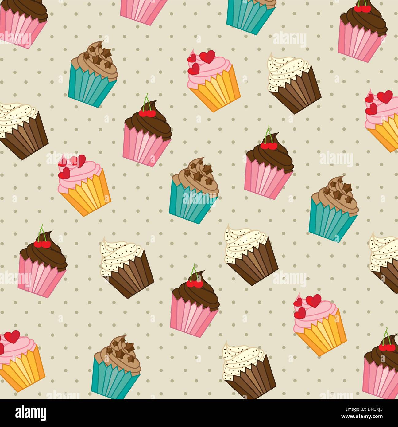 cup cakes pattern Stock Vector Image & Art - Alamy